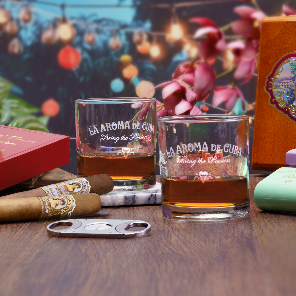 La Aroma de Cuba Rocks Glasses – Ashton Apparel