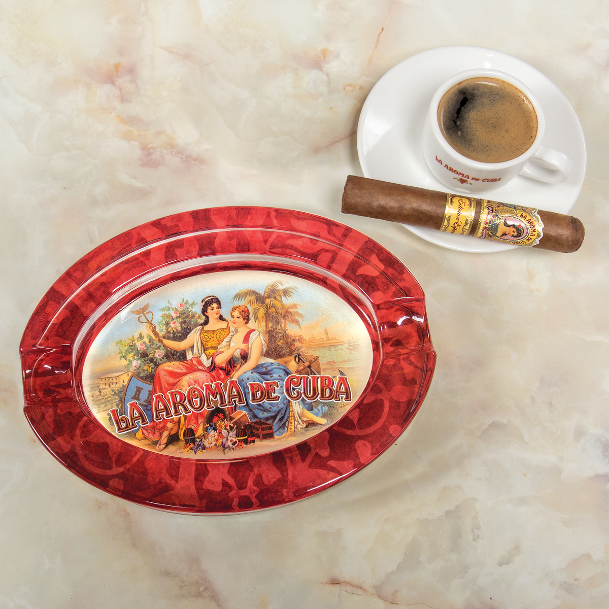 La Aroma de Cuba Oval Crystal Ashtray – Ashton Apparel